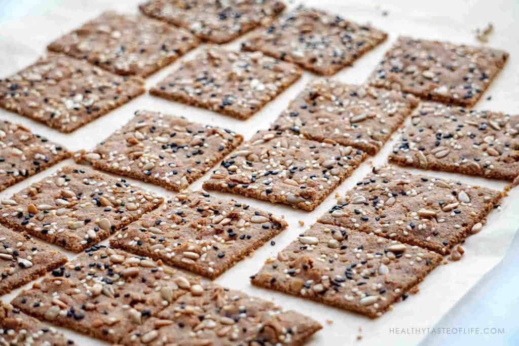 Keto Seeds Crackers (Vegan Keto Dairy Free Snack)