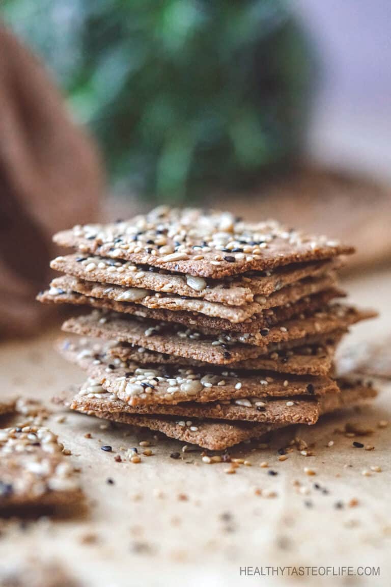 Keto Seeds Crackers (Vegan Keto Dairy Free Snack)