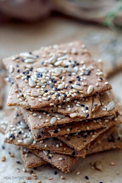 Keto Seeds Crackers (Vegan Keto Dairy Free Snack)