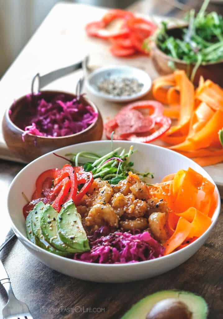 Quinoa Poke Bowl With Shrimp