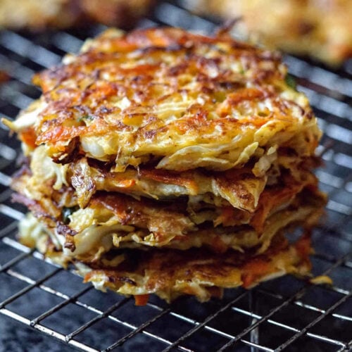 Cabbage Fritters | Crispy Fried or Oven Baked Patties