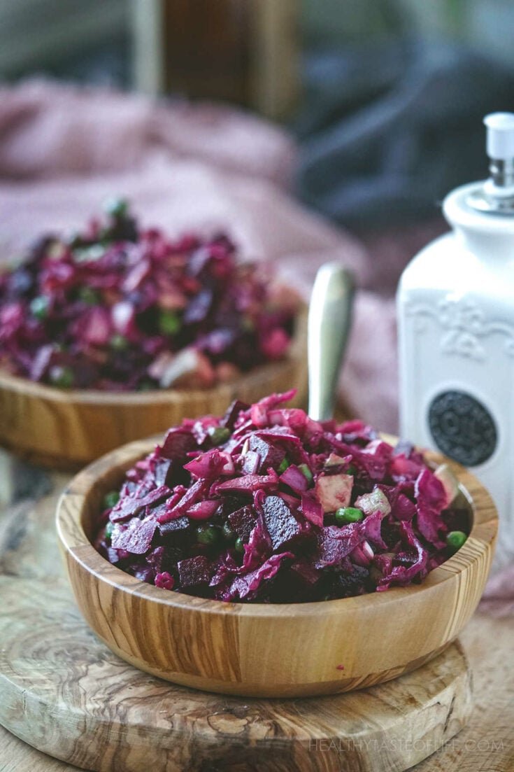 Russian Beet Salad With Sauerkraut (Vinaigrette)