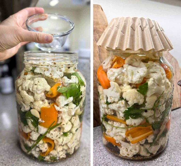 Lacto-Fermented Cauliflower: Tangy Flavorful and Probiotic Rich