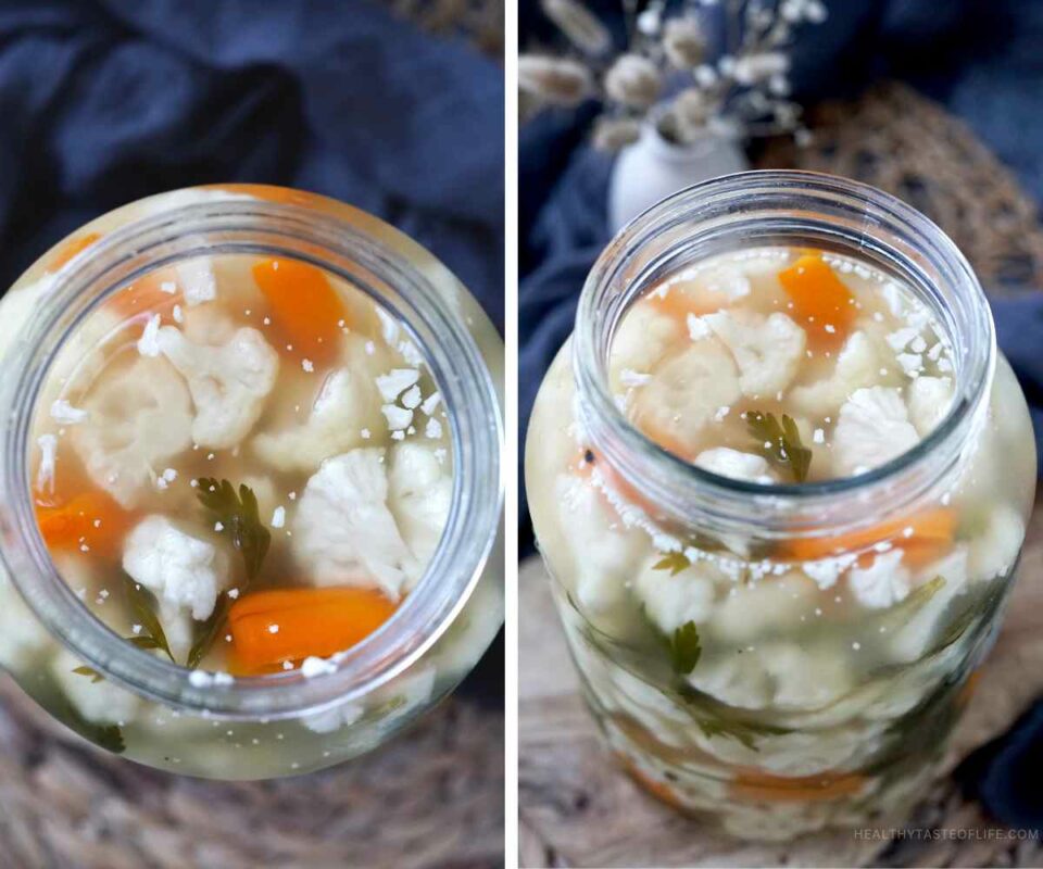 Lacto-Fermented Cauliflower: Tangy Flavorful and Probiotic Rich